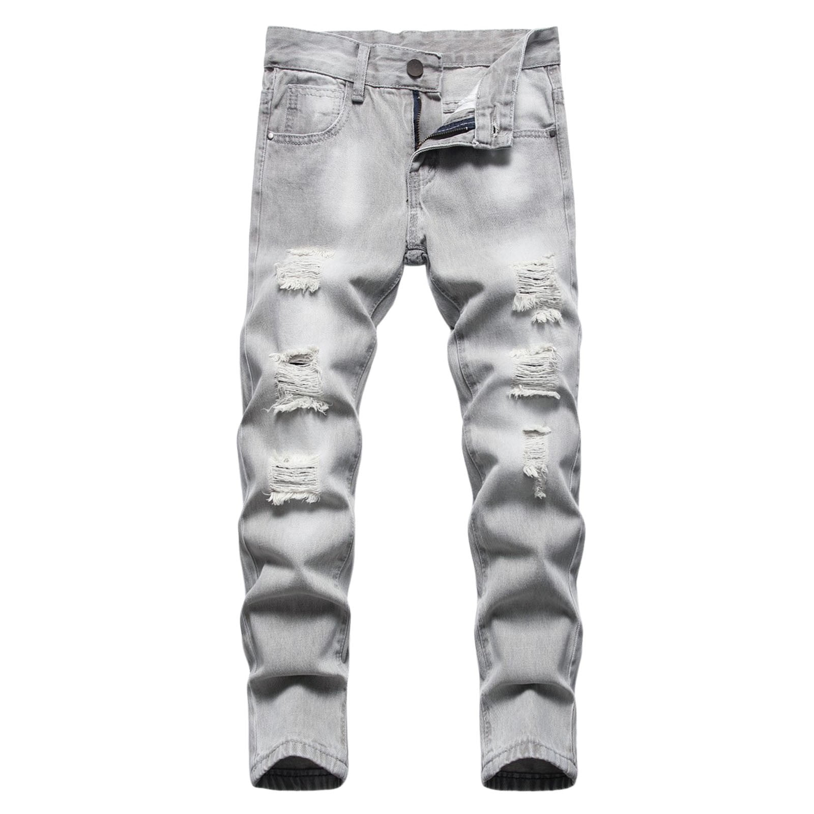 Huowey Infants Boys Jeans Summer Trousers Elastic Waist Boys Jeans ...