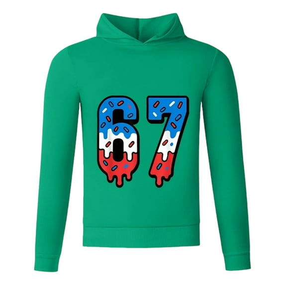Huowey Kids Boys Girls Long Sleeve Hooded Sweatshirt Graphic Solid ...