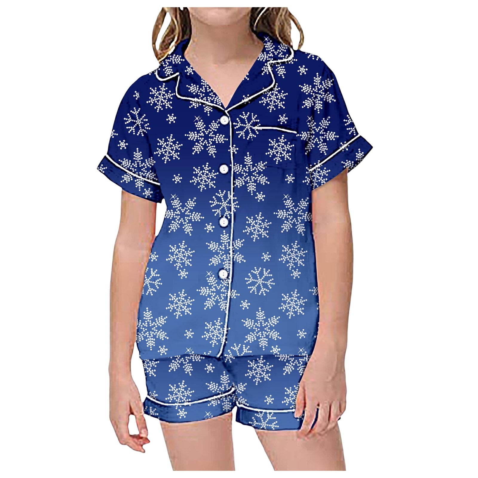 Huowey Kids Kid's Summer Homewear Boys Girls Printed Short Sleeve T ...