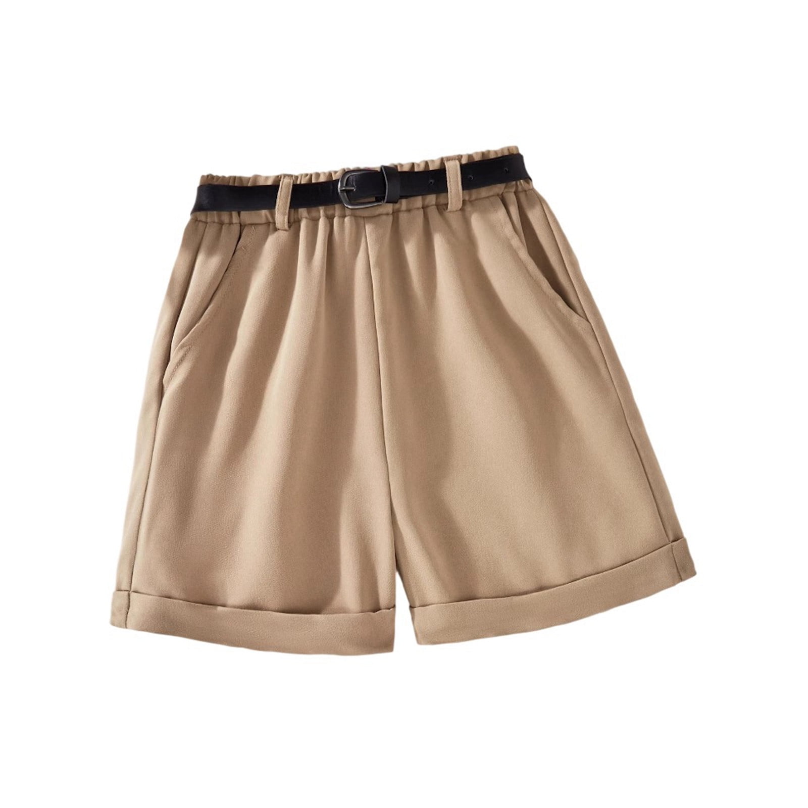 Huowey Kids Summer Children Girls High Waist Rolled Edge Wide Leg Pants ...
