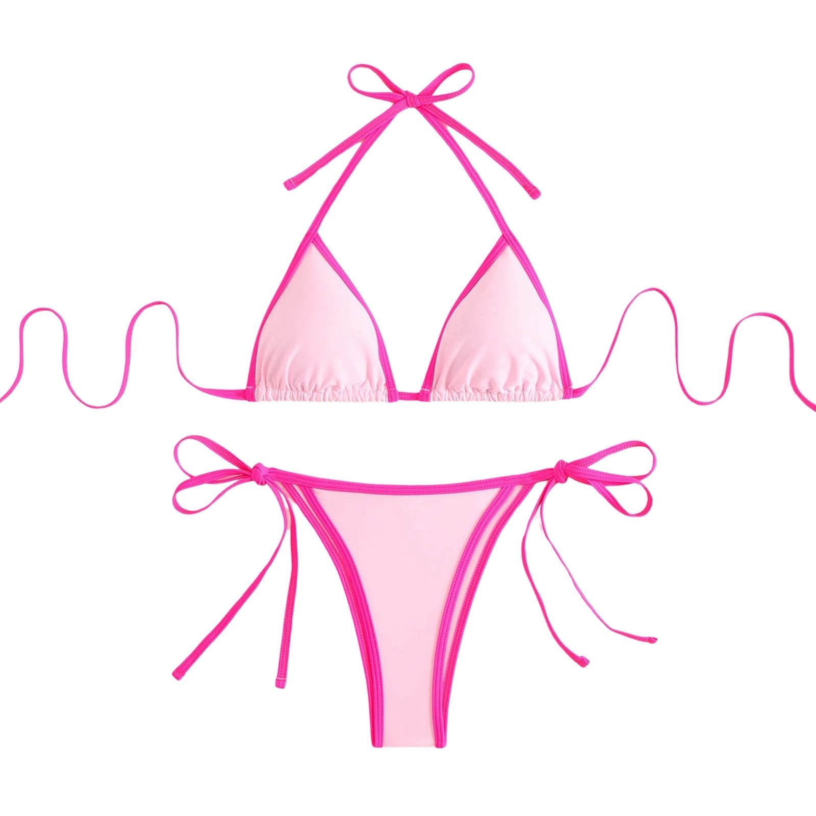 Huowey Sexy Bikini Split Swimwear For Women Boho Bathing Suit Honeymoon ...