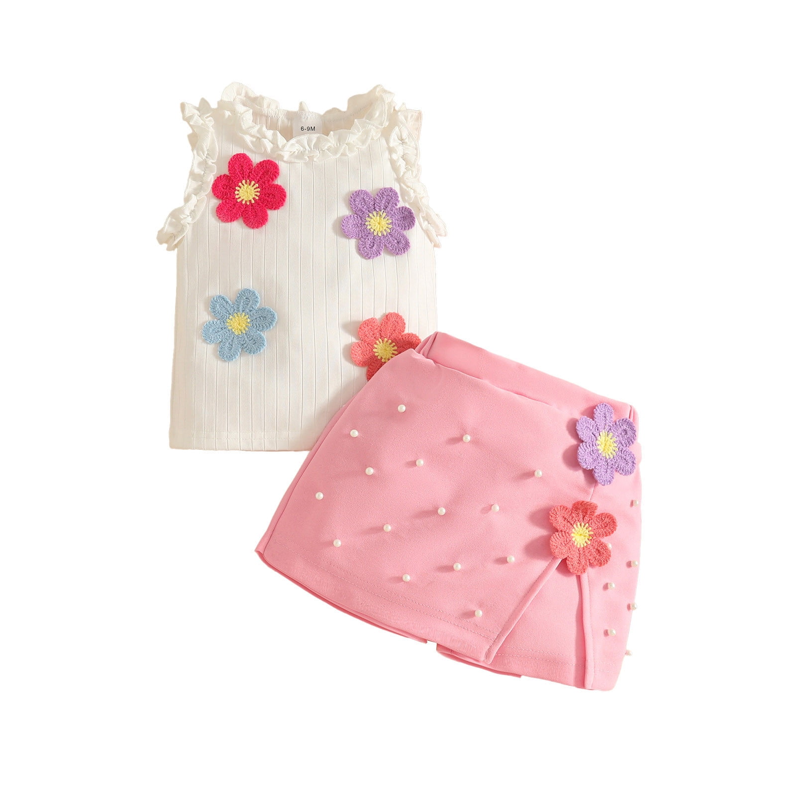 Huowey Spring Summer Toddler Girls Ruffles Lettuce Trim Sleeveless ...