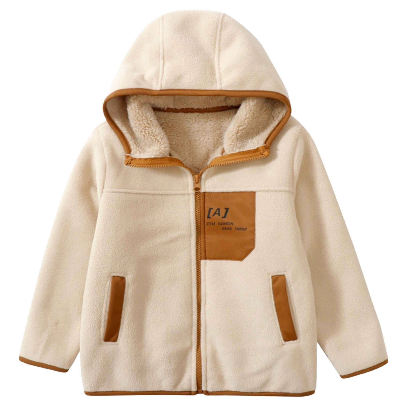 Huowey Toddler Kids Winter Jacket Lined Wool Fuzzy Warm Comfys ...