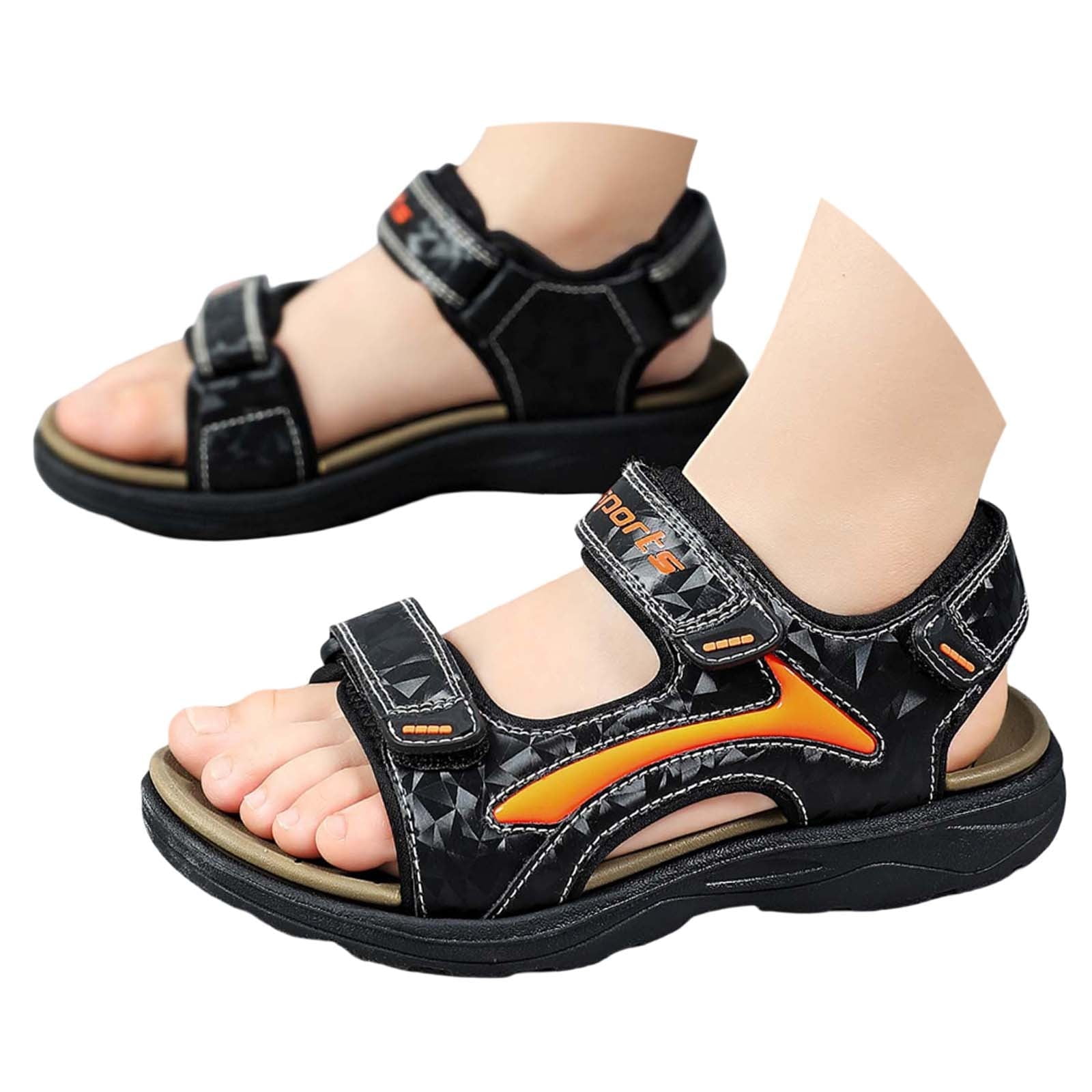 Huowey Toddler Sandals Open-Toe Hook And Loop Strap Casual Outdoor Summer Shoes For Daily Wear ...