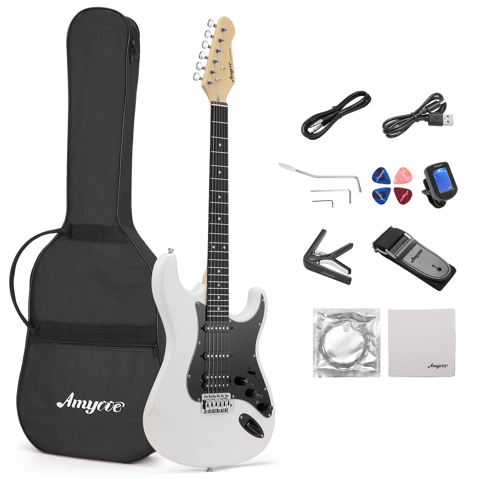 Hupicker 39 Inch Full Size AMYOVE AMY Electric Guitar Kit Solid Body ...