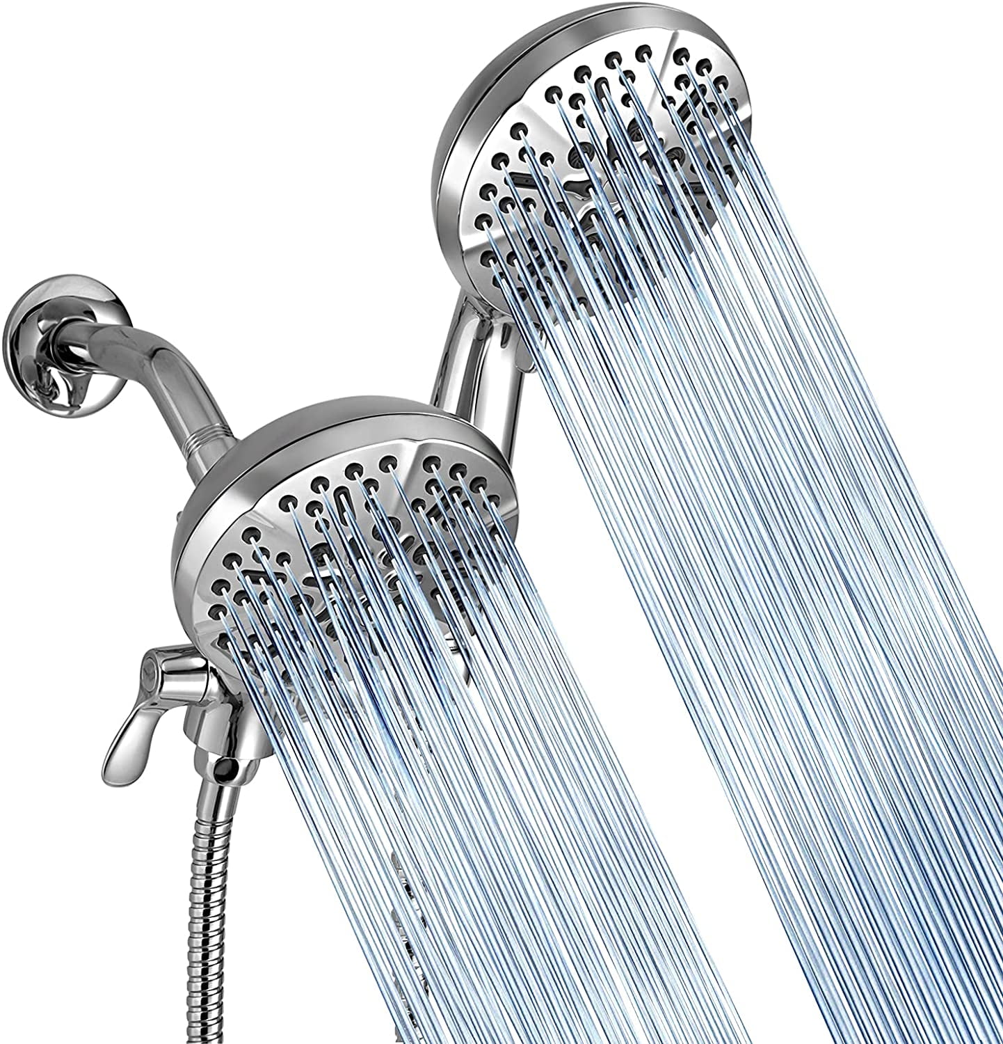 Hupicker 5" Dual 2 in 1 Showerhead with Stainless Steel Hose, 24 ...