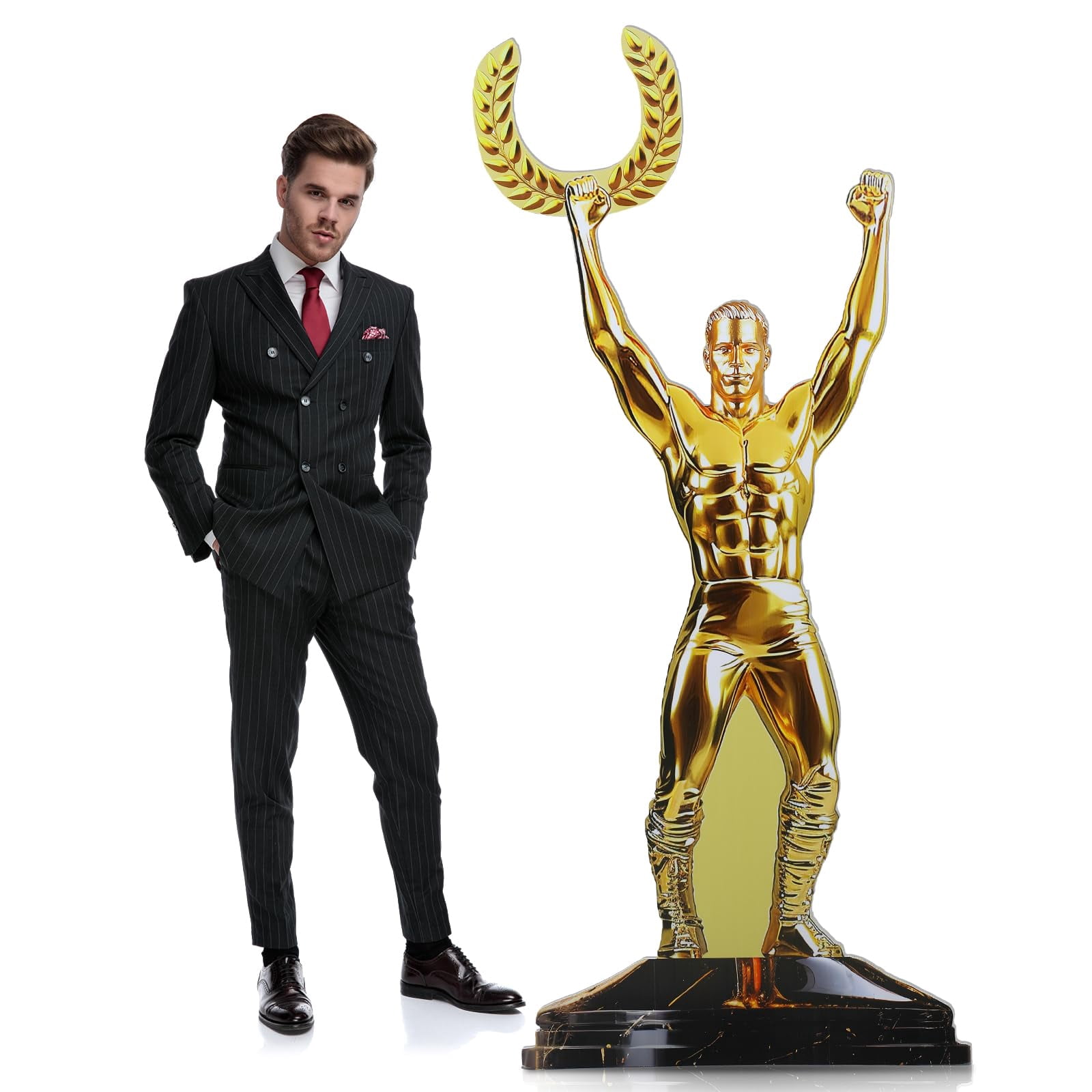 Huquary 5 ft Movie Night Trophy Award Stand Cardboard Cutout Life Size ...