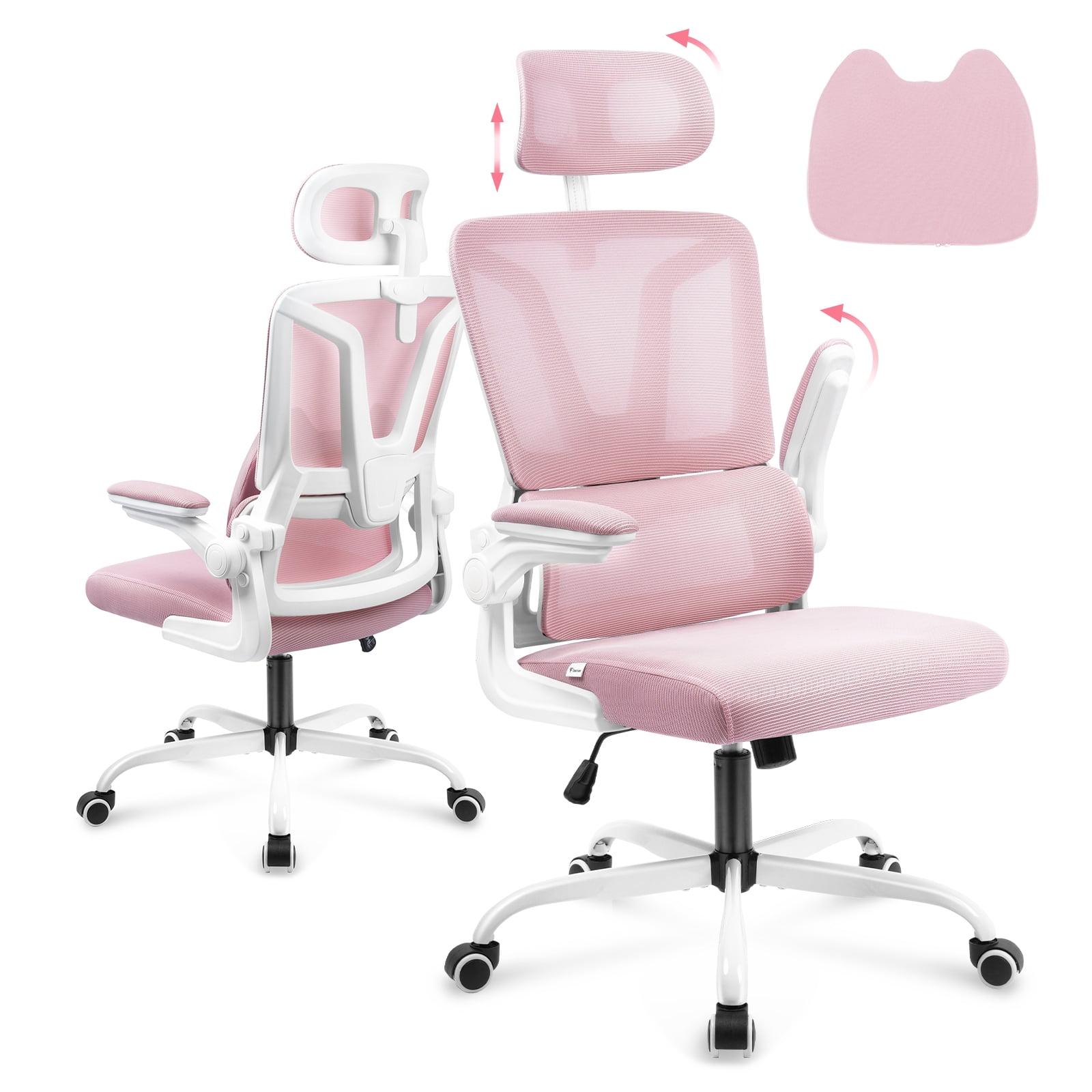 Huracan Ergonomic Office Chair Rocking Desk Chair with Lumbar Pillow ...