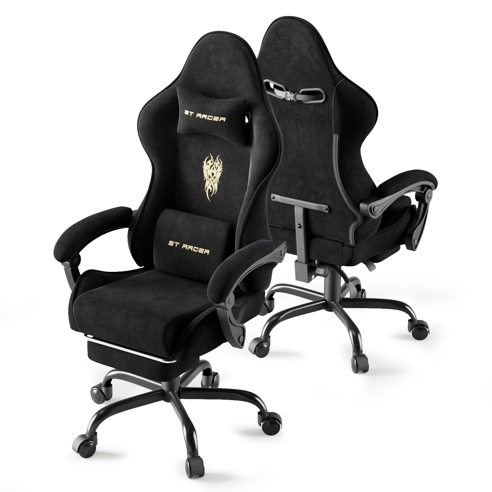 Huracan Velvet Fabric Gaming Chair High Back Computer Chair with ...