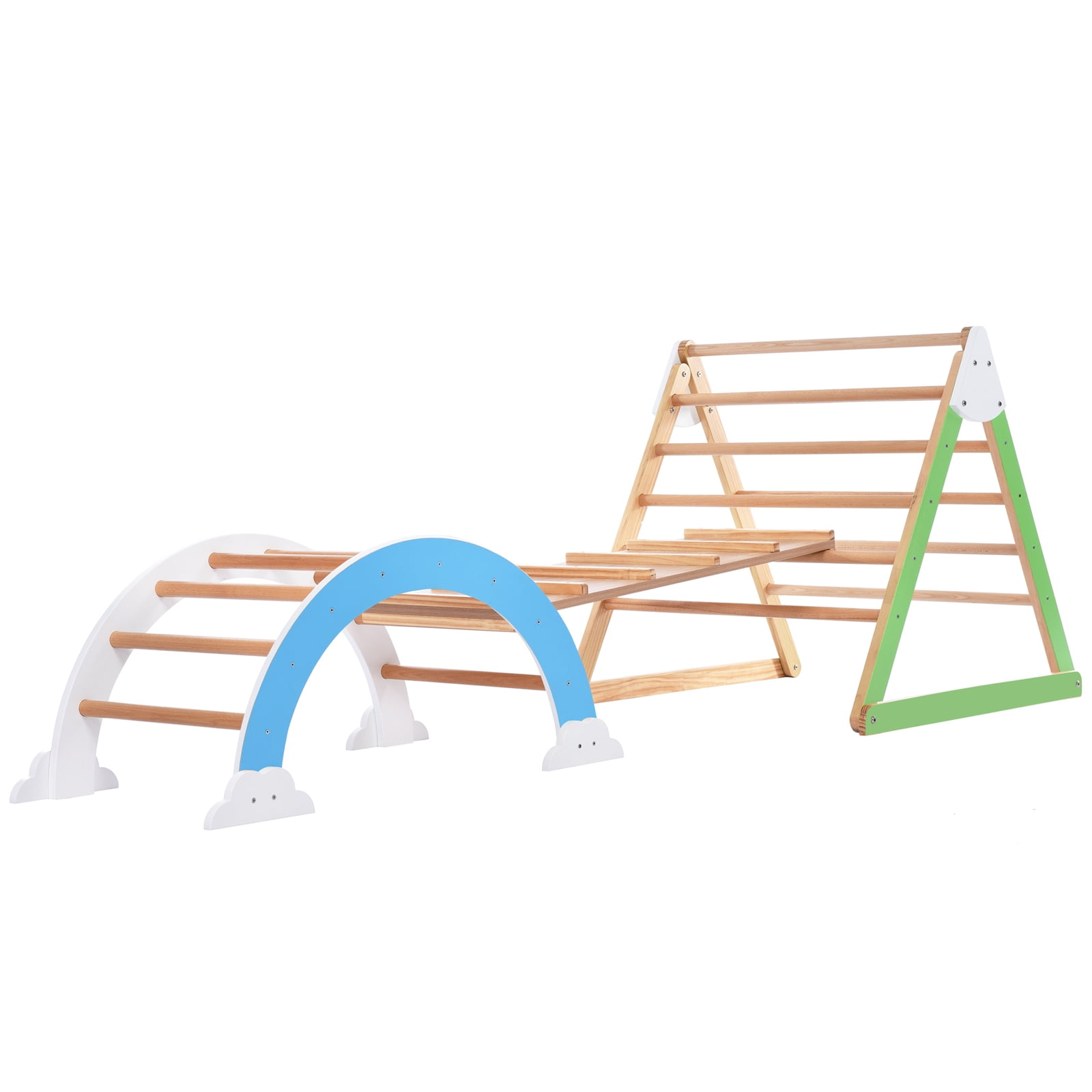 Huracan Wooden Climbing Triangle Toys - Indoor Arc Climber Jungle with ...