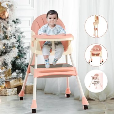 PUEDO 4-in-1 Baby High Chair Portable Toddler Dining Chairs Eat & Play ...
