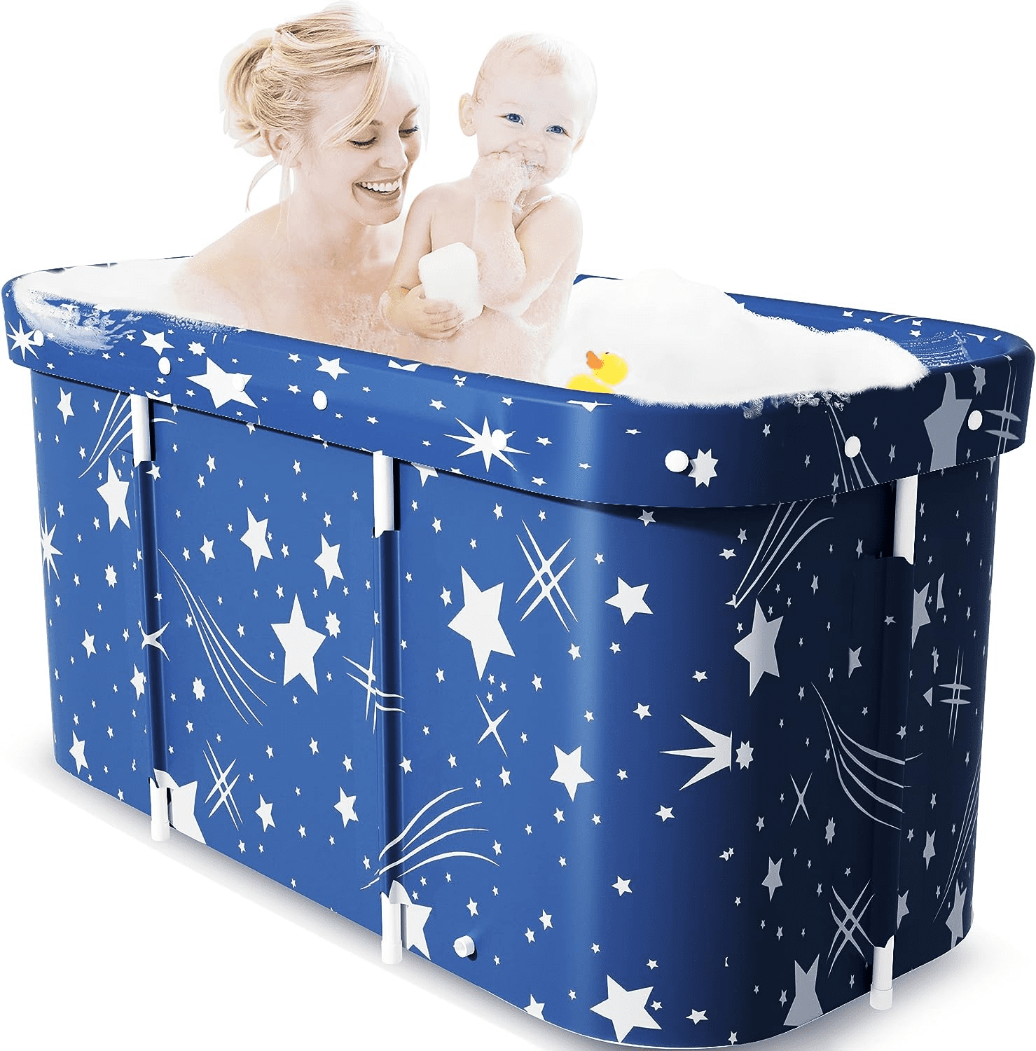 Hurber 47in Collapsible Bath Tub, Suitable for All Ages, Insulated ...
