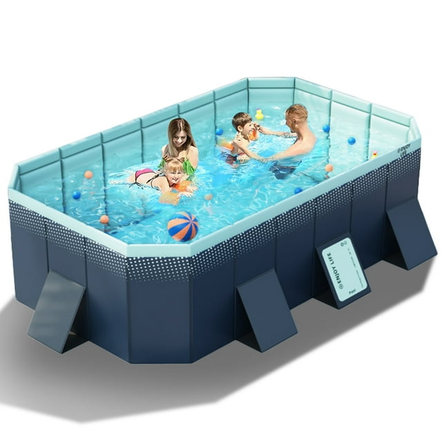 Free Shipping! Hurber Foldable Swimming Pool, Large Non-Inflatable ...