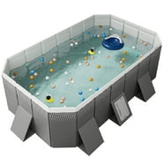 Foldable Above Ground Swimming Pools for Kids Adults, Non-Inflatable ...