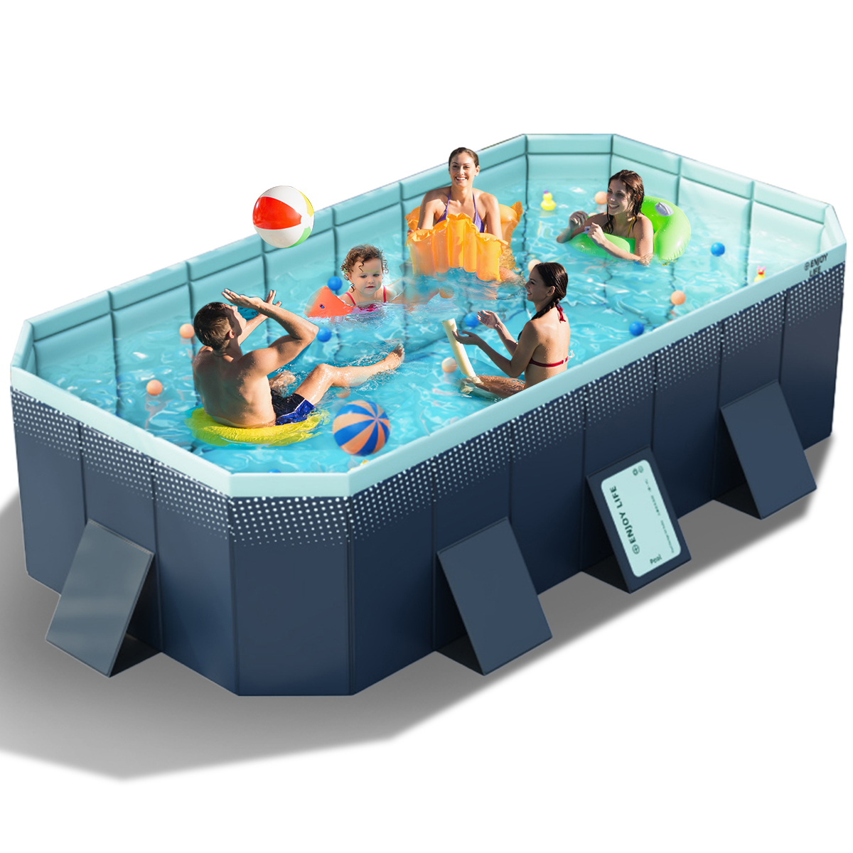 JLeisure Sea Otter 12011 5 Foot x 16.5 Inch Inflatable Outdoor Backyard ...