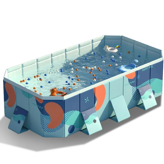 "Hurber Large Foldable Swimming Pool, Non-inflatable, Family Friendly ...