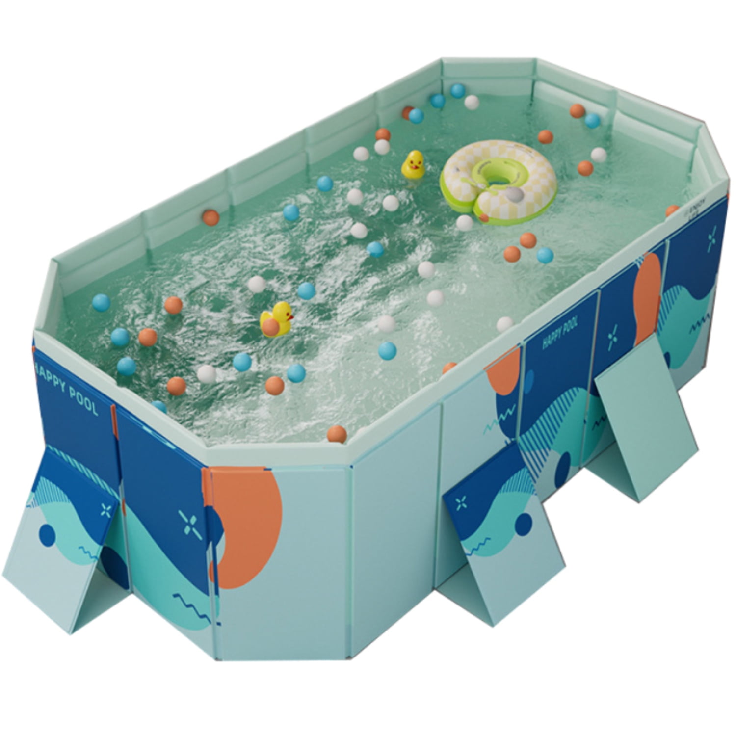 Hurber Kiddie Pool Rectangle 20” 20” Swimming Pools - Walmart.com