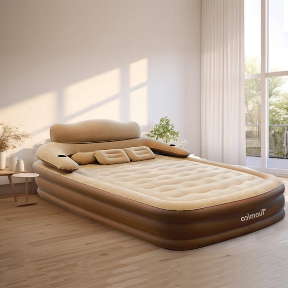 Hurber Inflatable Bed Double Queen Size Air Mattress with Electric Pump ...