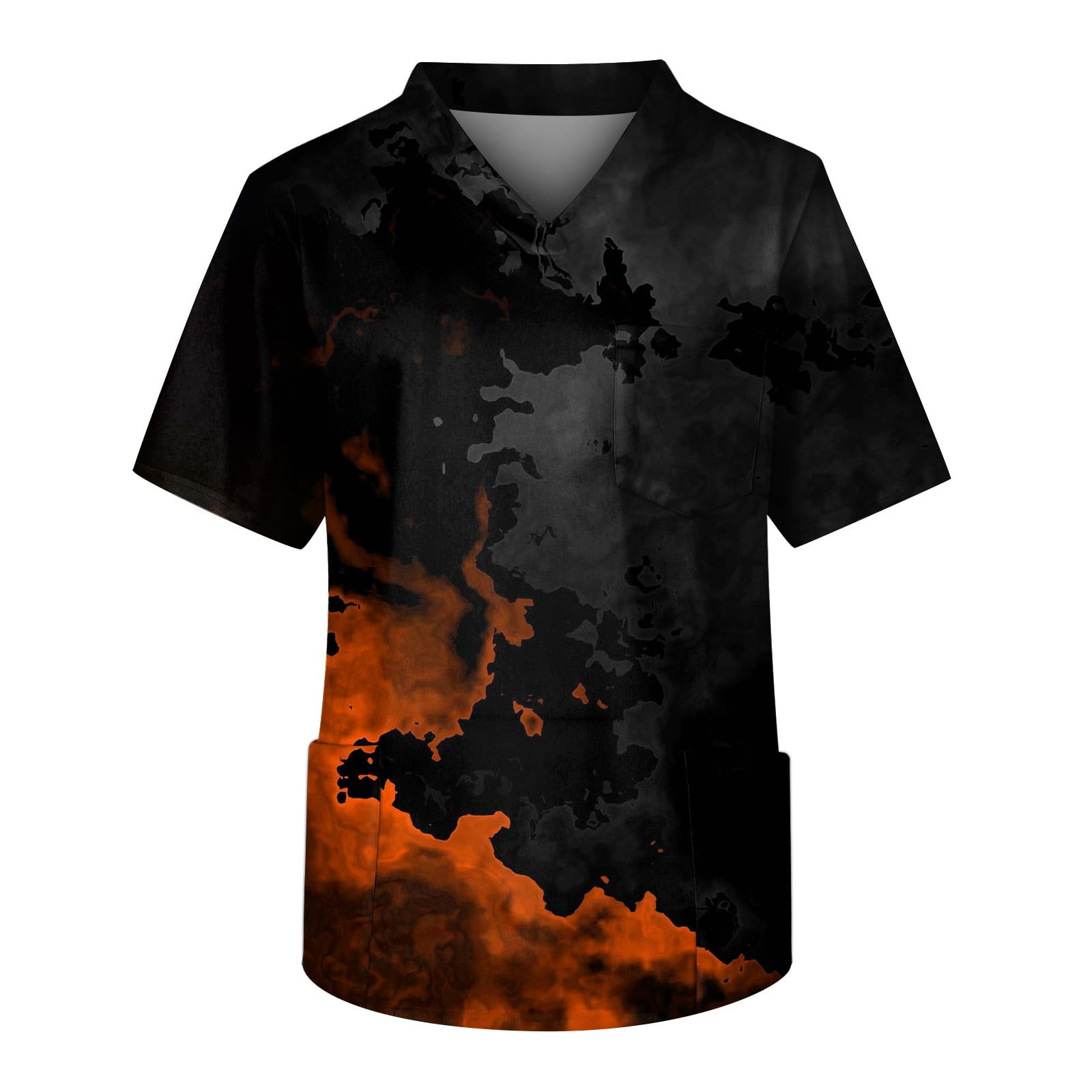 Huresd Men Graphic Scrubs, Fashion Plus Size Spring Scrubs Man Short ...
