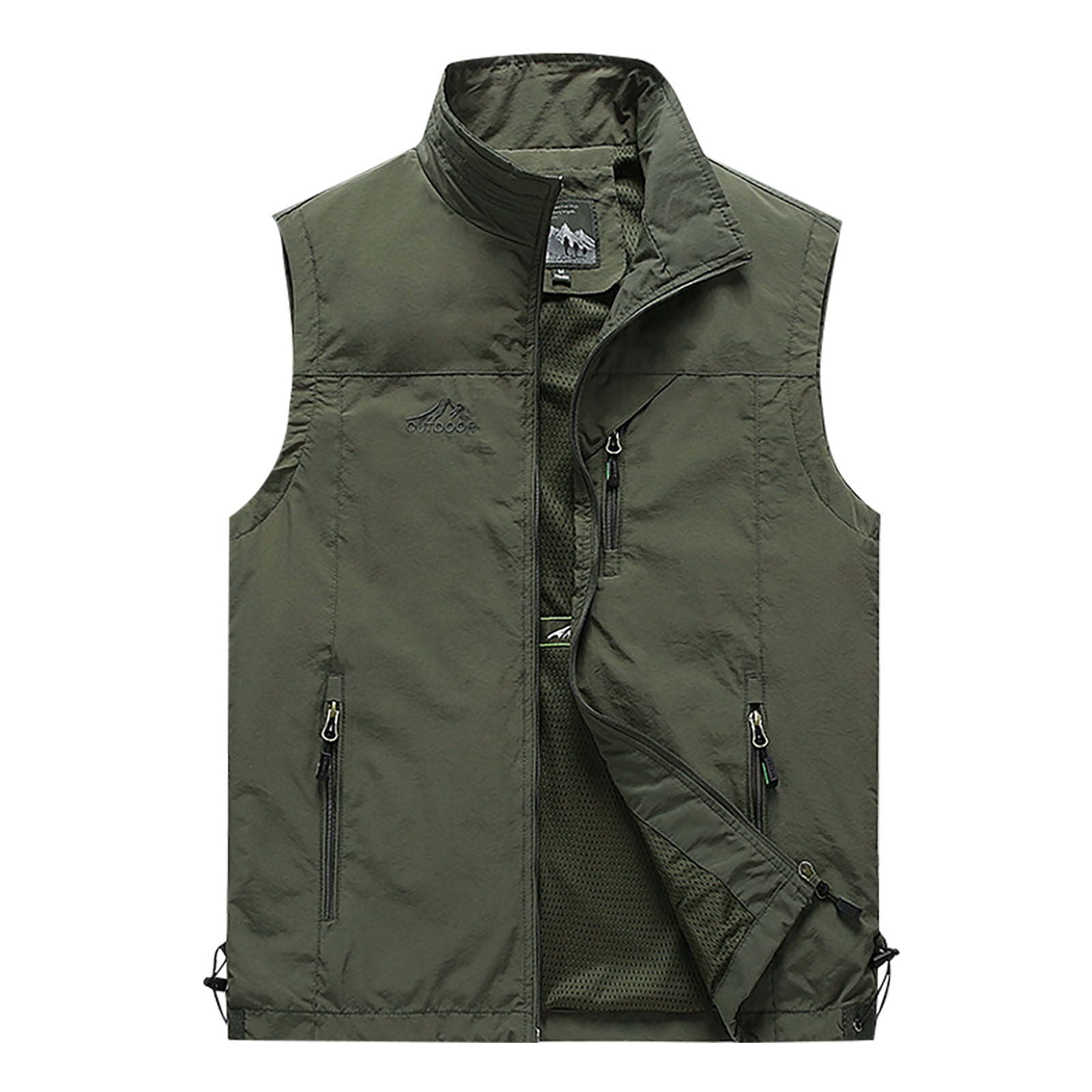 Huresd Men's Lightweight Quick Dry Outdoor Multi Pockets Fishing Vest ...
