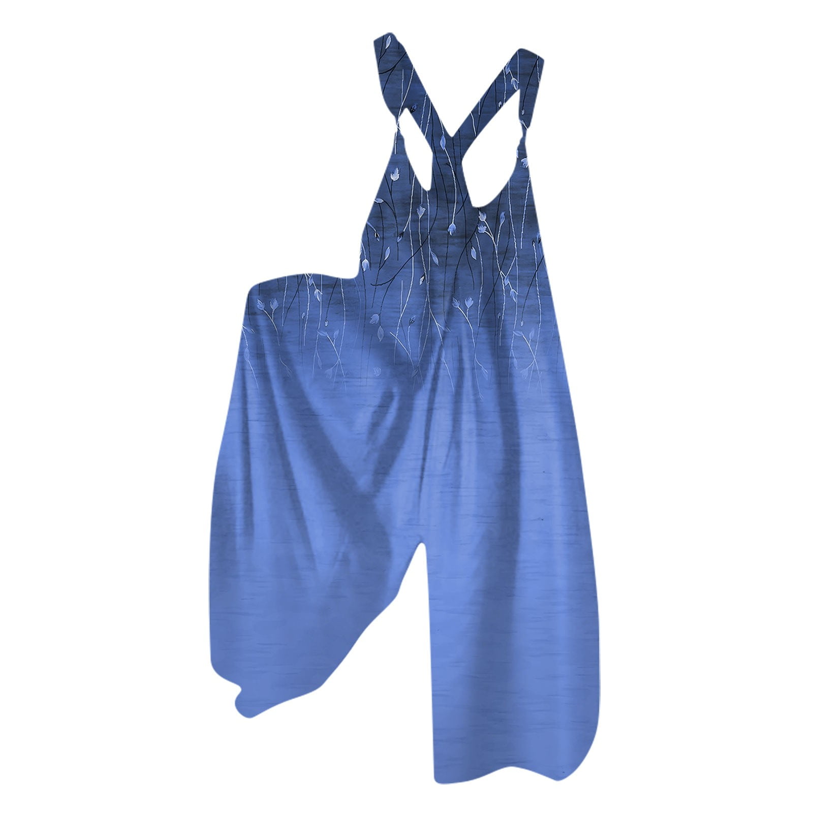 Huresd Overalls for Women Wide Leg Backless Suspender Overalls ...