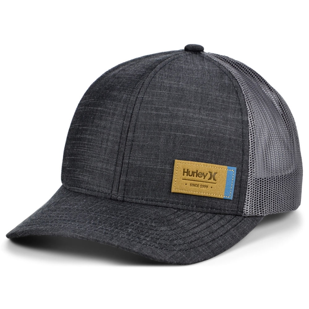 Hurley Men's Trucker Hat Cardiff Mesh Snapback Cap (Charcoal) - Walmart.com
