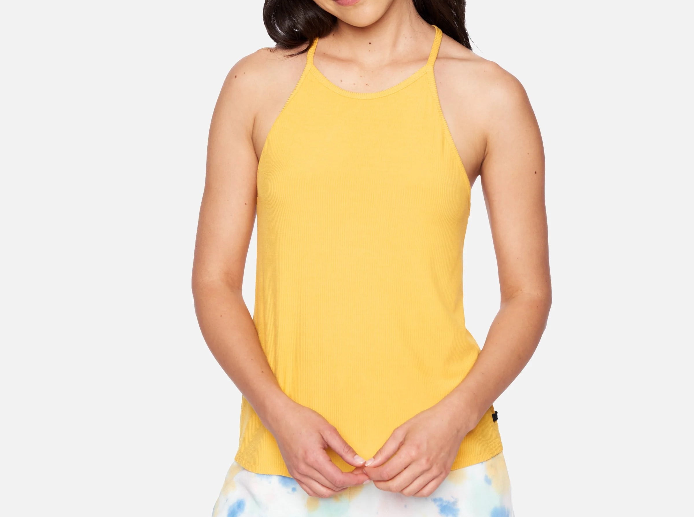 Hurley Kai Halter Ribbed Tank Top Honey Gold, Size XL - Walmart.com