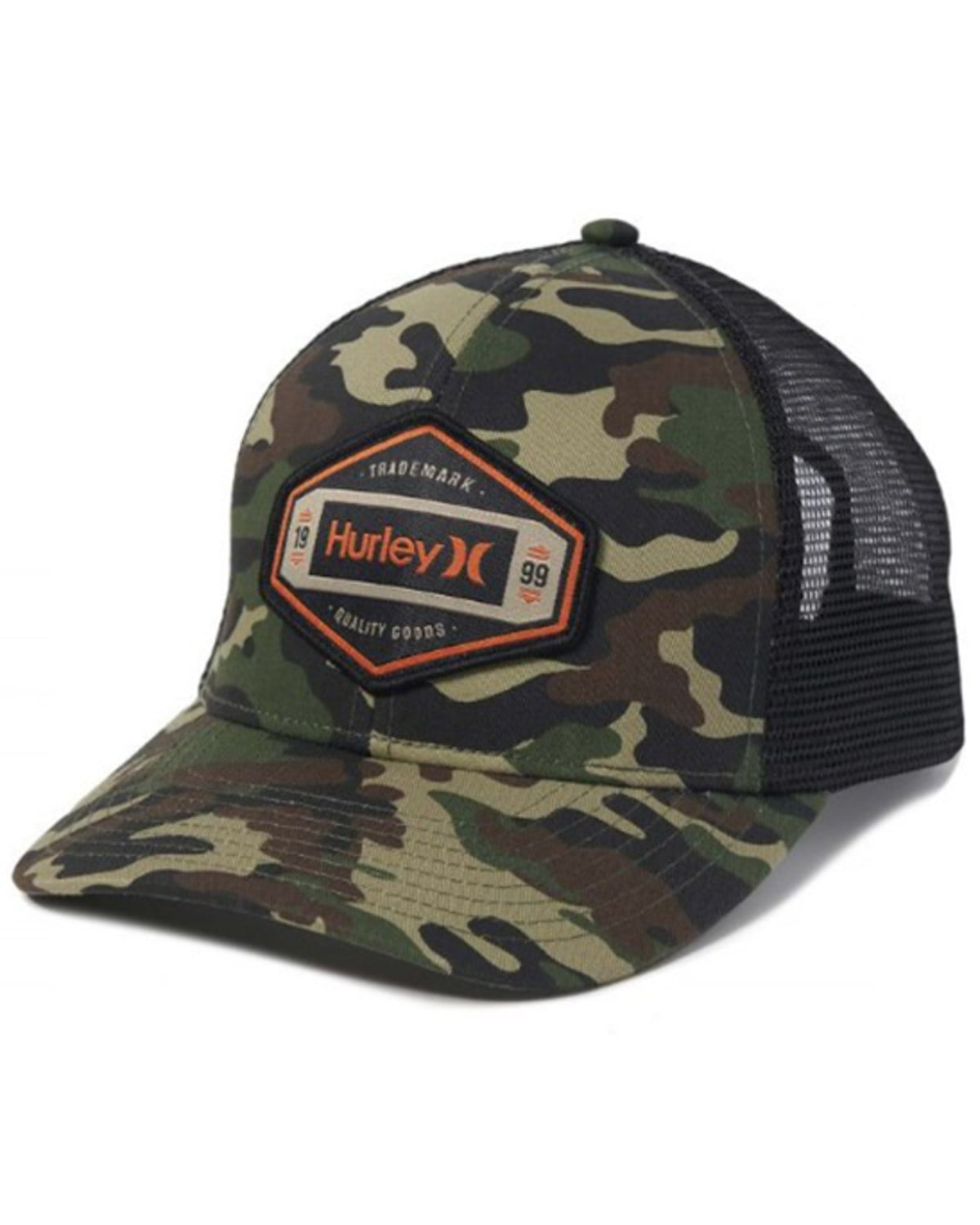 Hurley Men's Trucker Hat Brighton Embroidered Patch Camo Snapback Cap ...