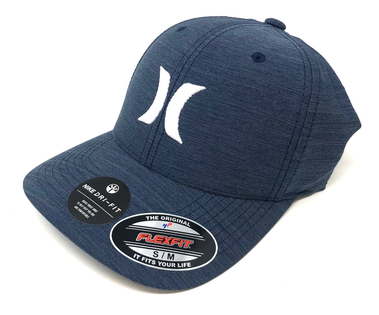 Hurley Men's Dri-FIT Cutback Flex Fit Hat Cap (Small/Medium, Obsidian ...