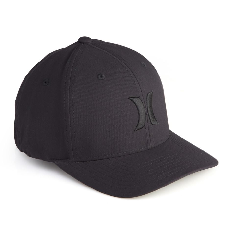 Hurley Men's Dri-Fit One & Only Flexfit Baseball Cap, Black/Black, L-XL ...