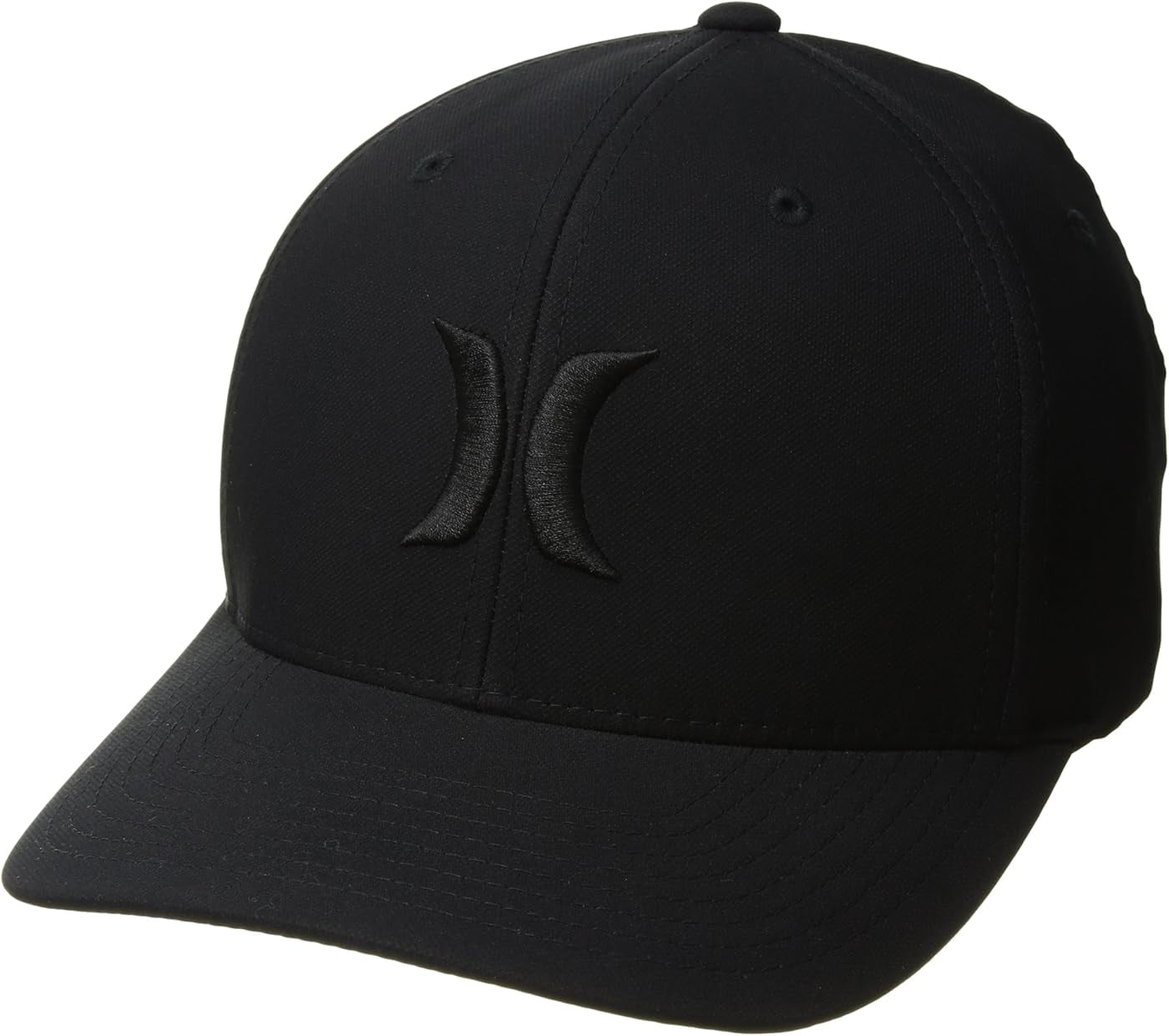 Hurley Men's Dri-Fit One & Only Flexfit Baseball Cap, Black/Black, S-M ...
