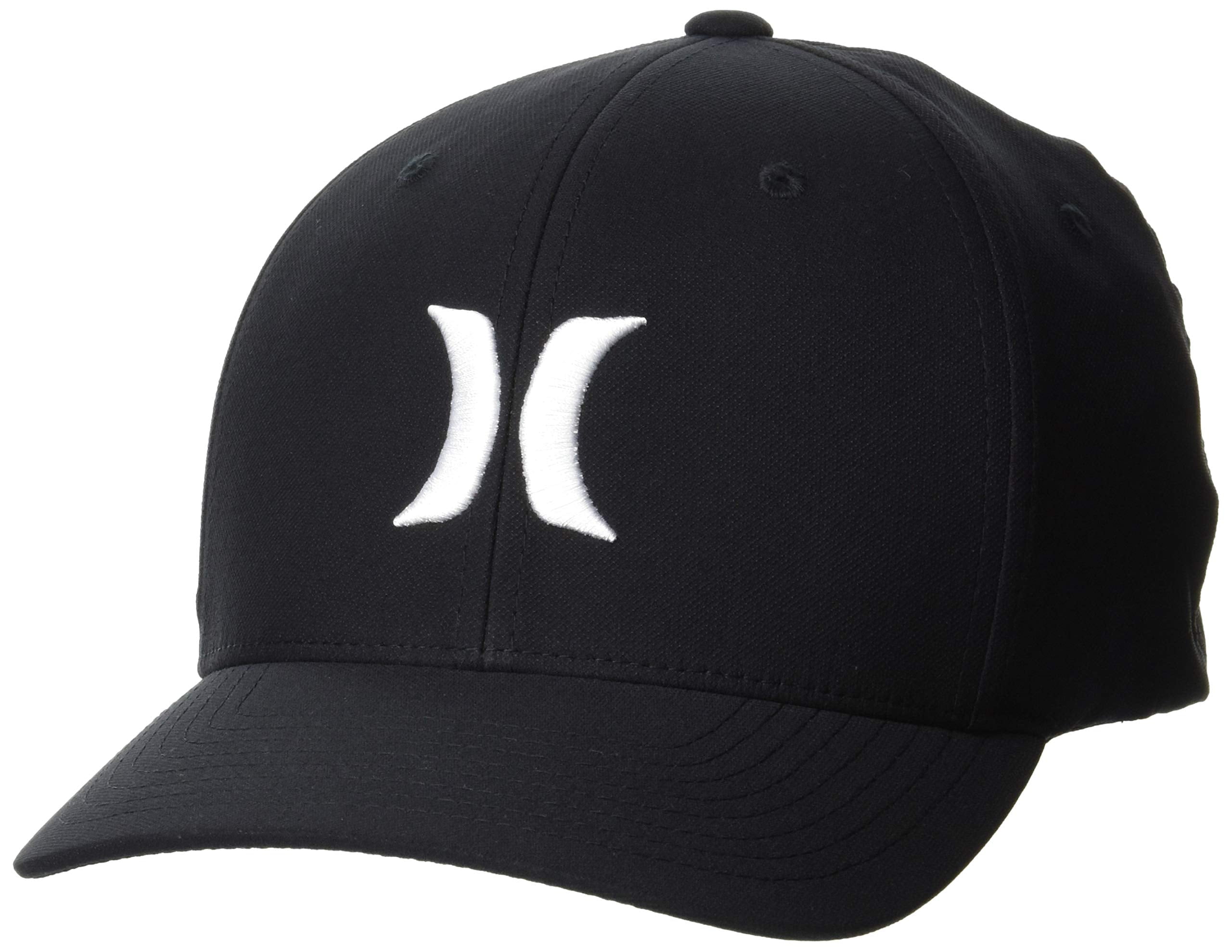 Hurley Men's Dri-Fit One & Only Flexfit Baseball Cap, Black/White, L-XL ...