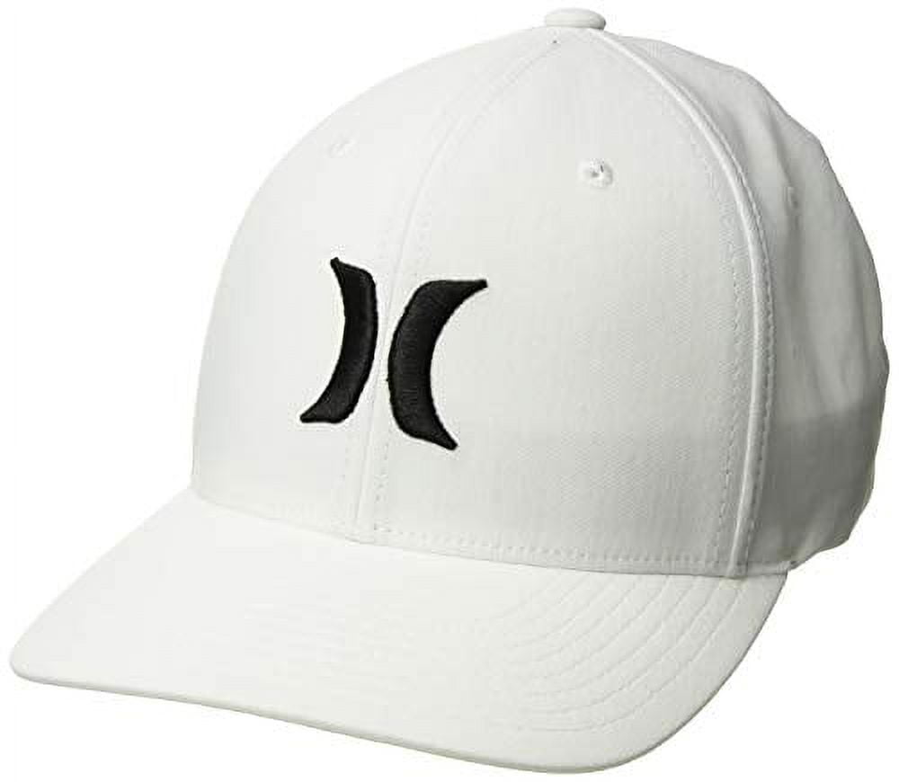 Hurley Men's Dri-Fit One & Only Flexfit Baseball Cap, White/Black, L-XL ...