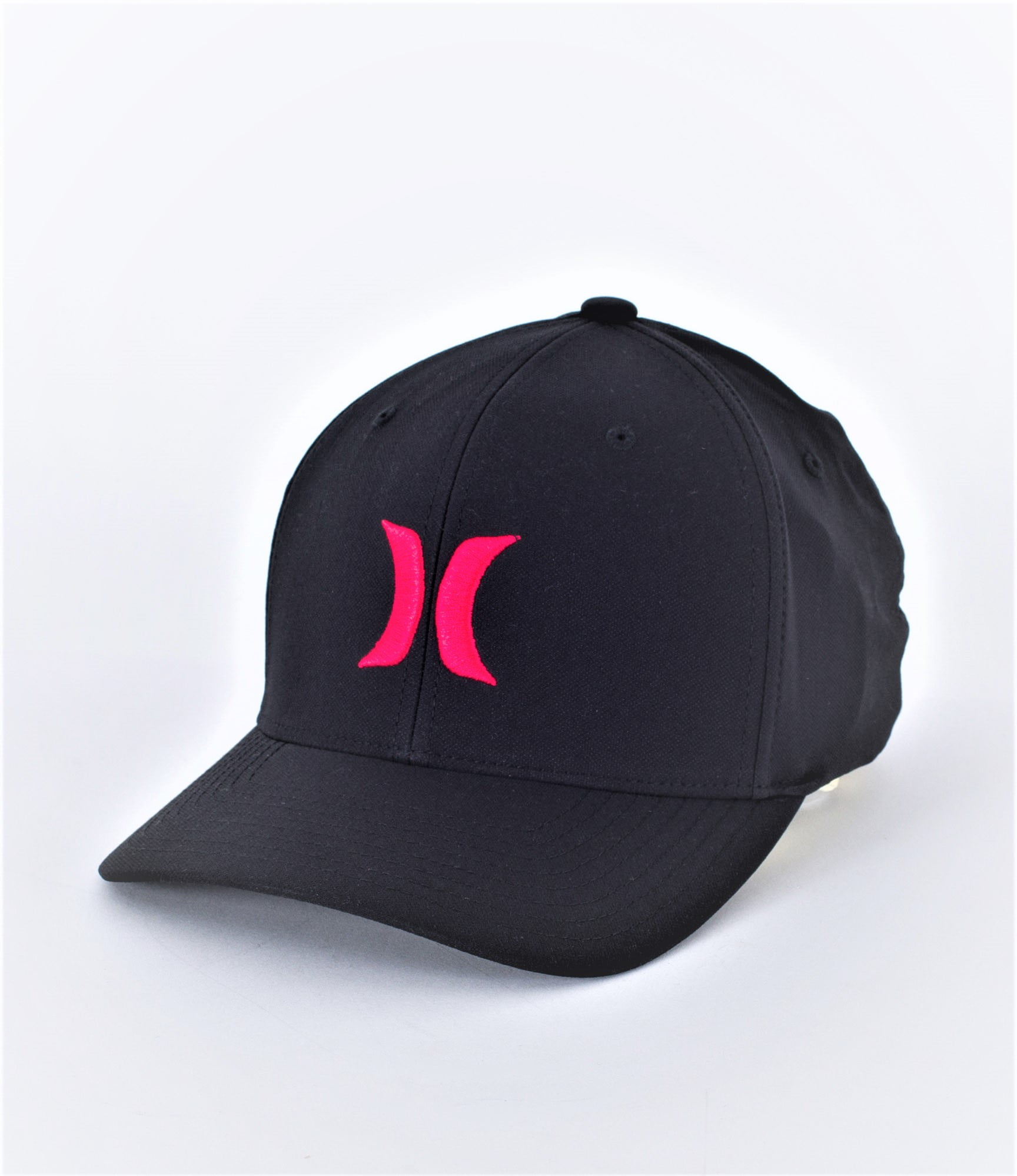 Hurley Men's Flexfit Curve Cap ~ H20 Dri O&O Black Red - Walmart.com