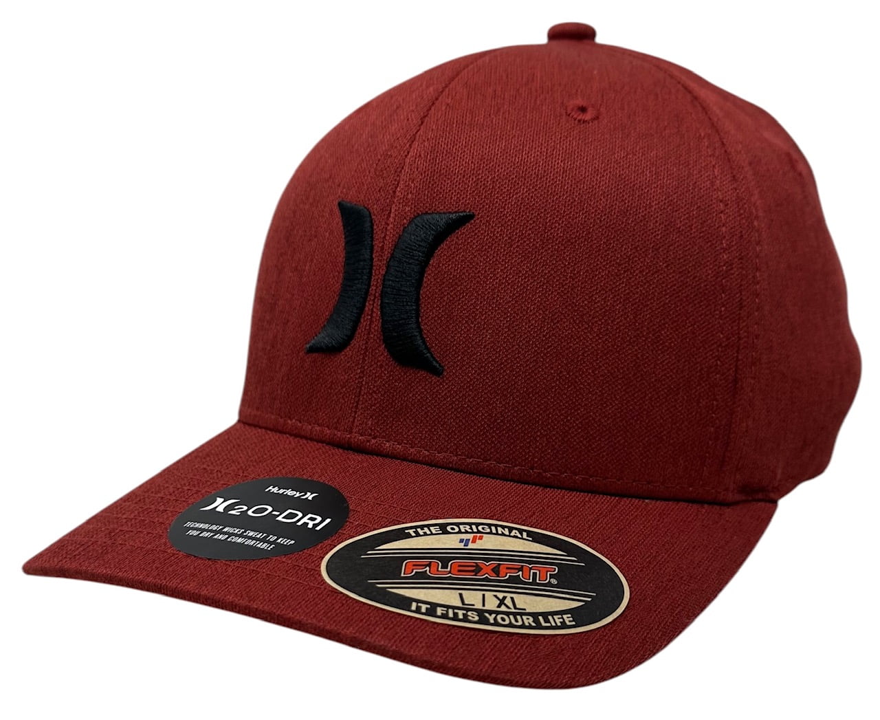 Hurley Men's H2O-DRI One and Only Flex Fit Hat Cap (Small/Medium, Dark ...