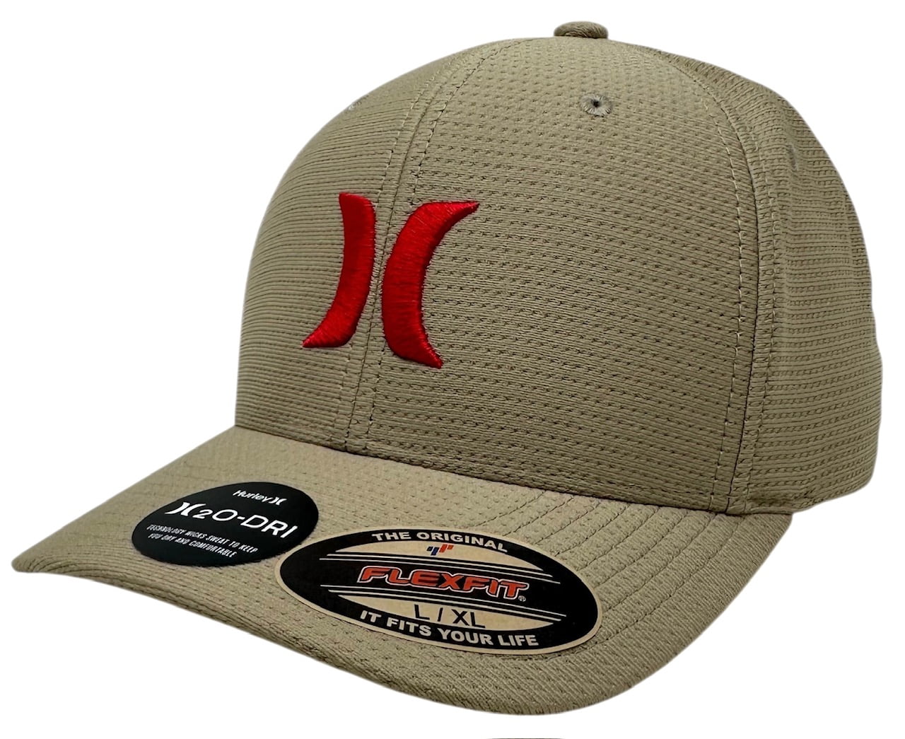 Hurley Men's Hat H2O-DRI Pismo Perforated Mesh Stretch Flex Fit Cap ...