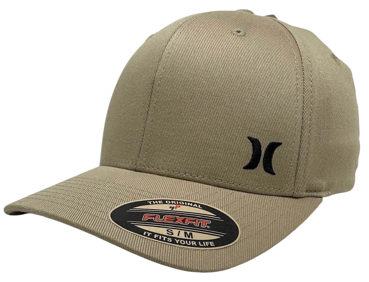 Hurley Men's Hat Micro Icon Embroidered Stretch Flex Fit Cap in Khaki ...