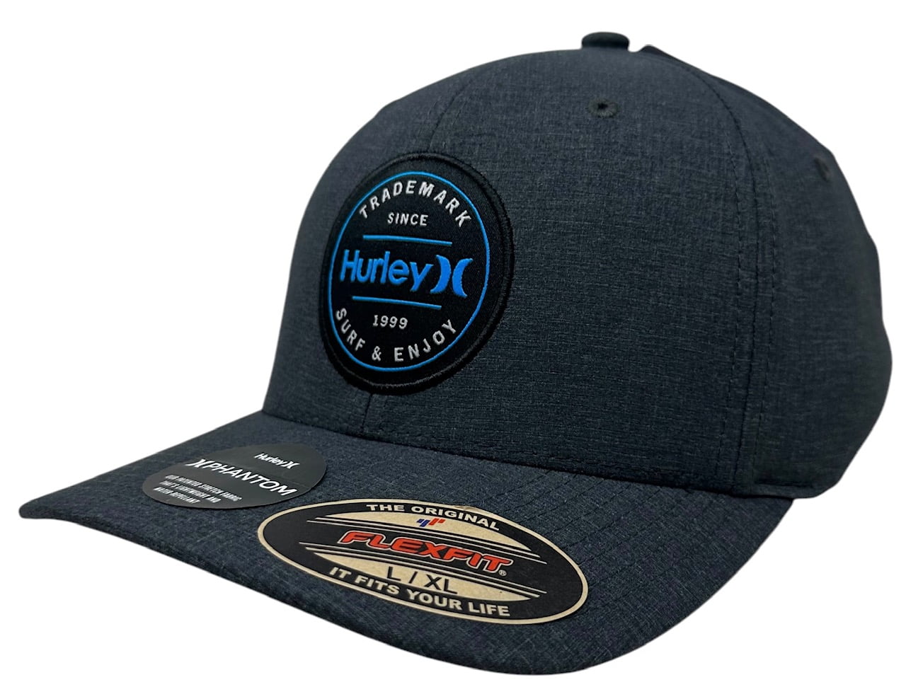 Hurley Men's Hat Phantom Lock Up H2O Dri-Fit Stretch Flex Fit Cap ...