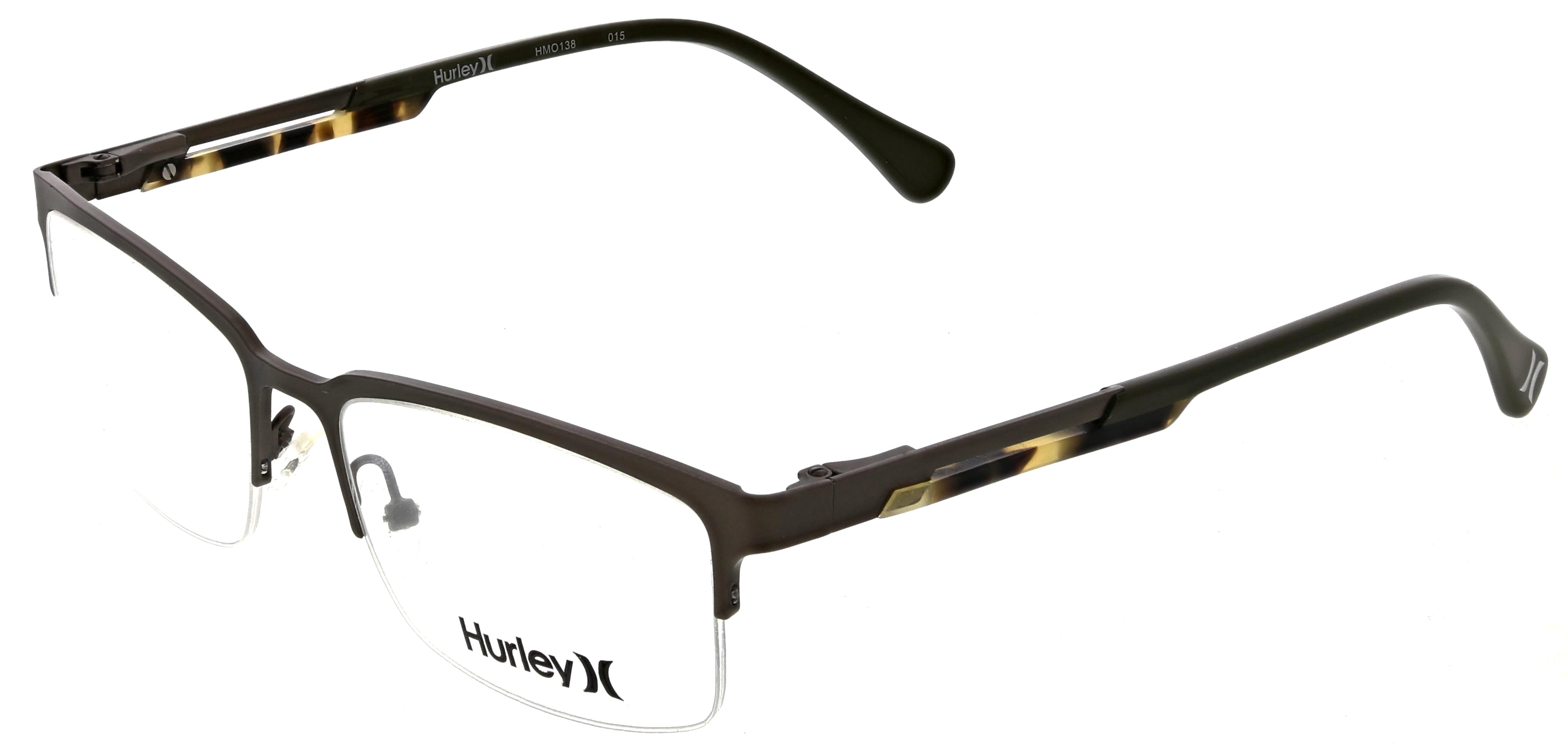 Hurley Men's Rectangular Eyeglasses, HMO138 Aspen, Gunmetal, 55-17-145 ...