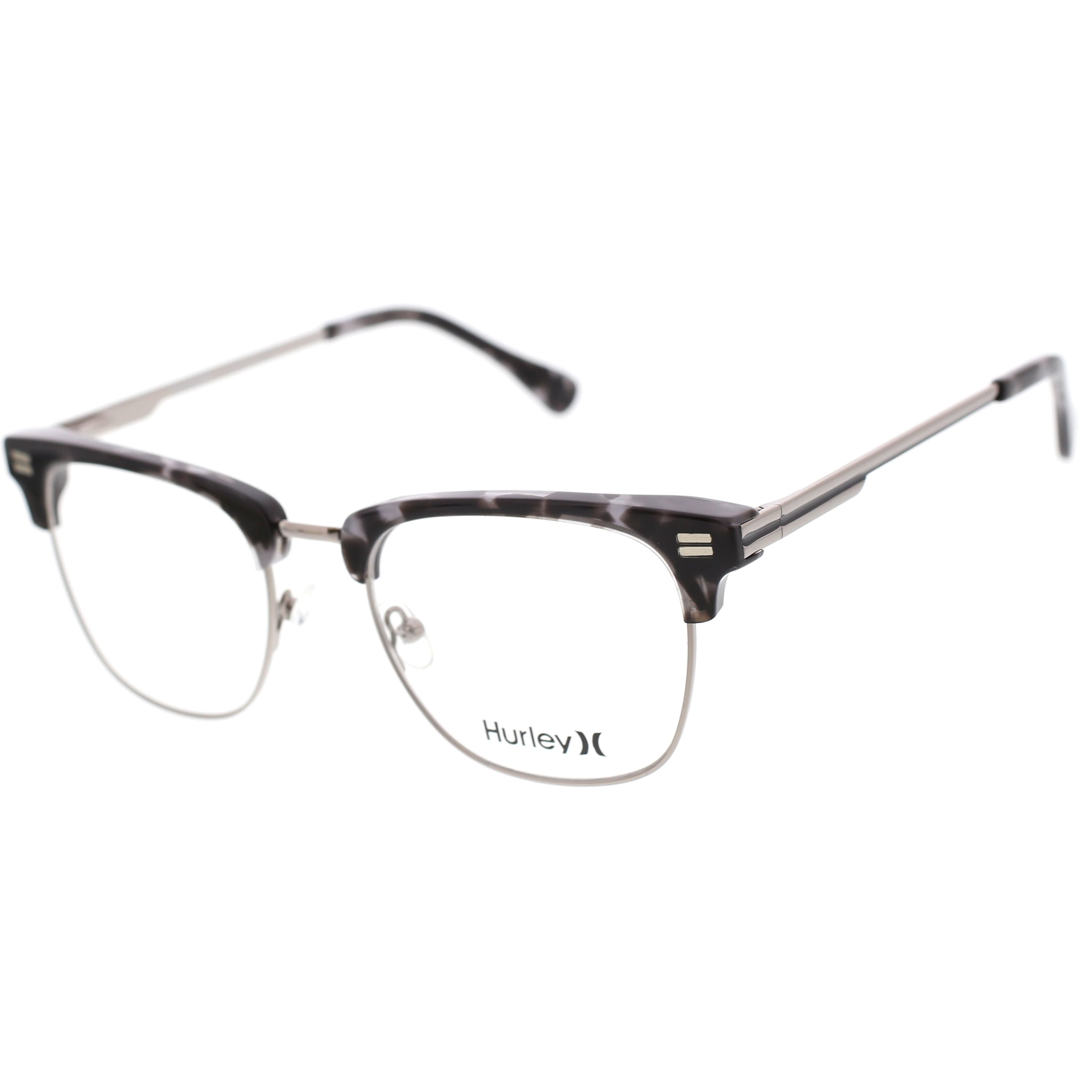 Hurley Men's Square Eyeglasses, HMO114 Santa Monica, Black Tortoise, 52 ...