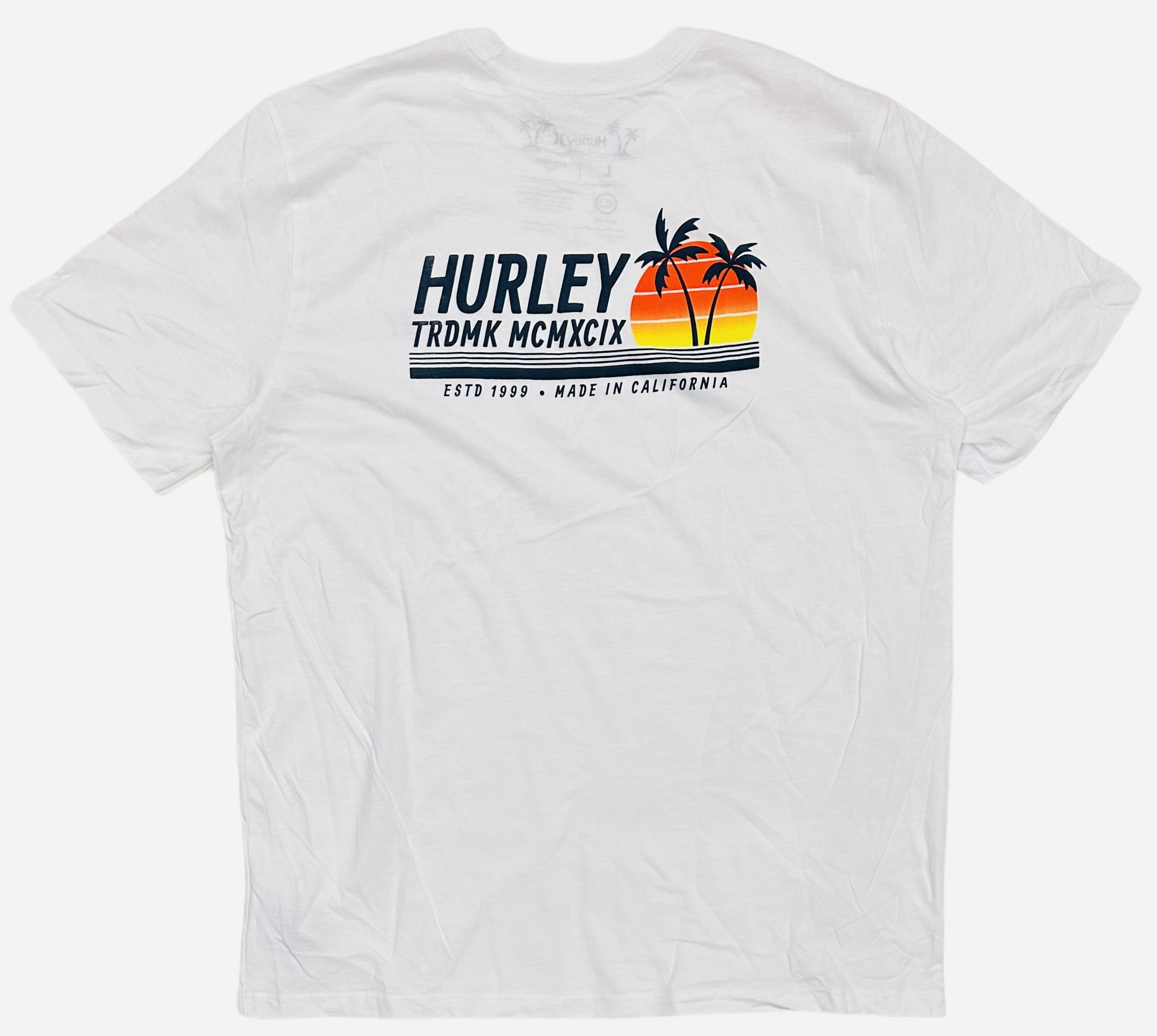 Hurley Men's T-Shirt Everyday Established 1999 Retro Graphic Short ...