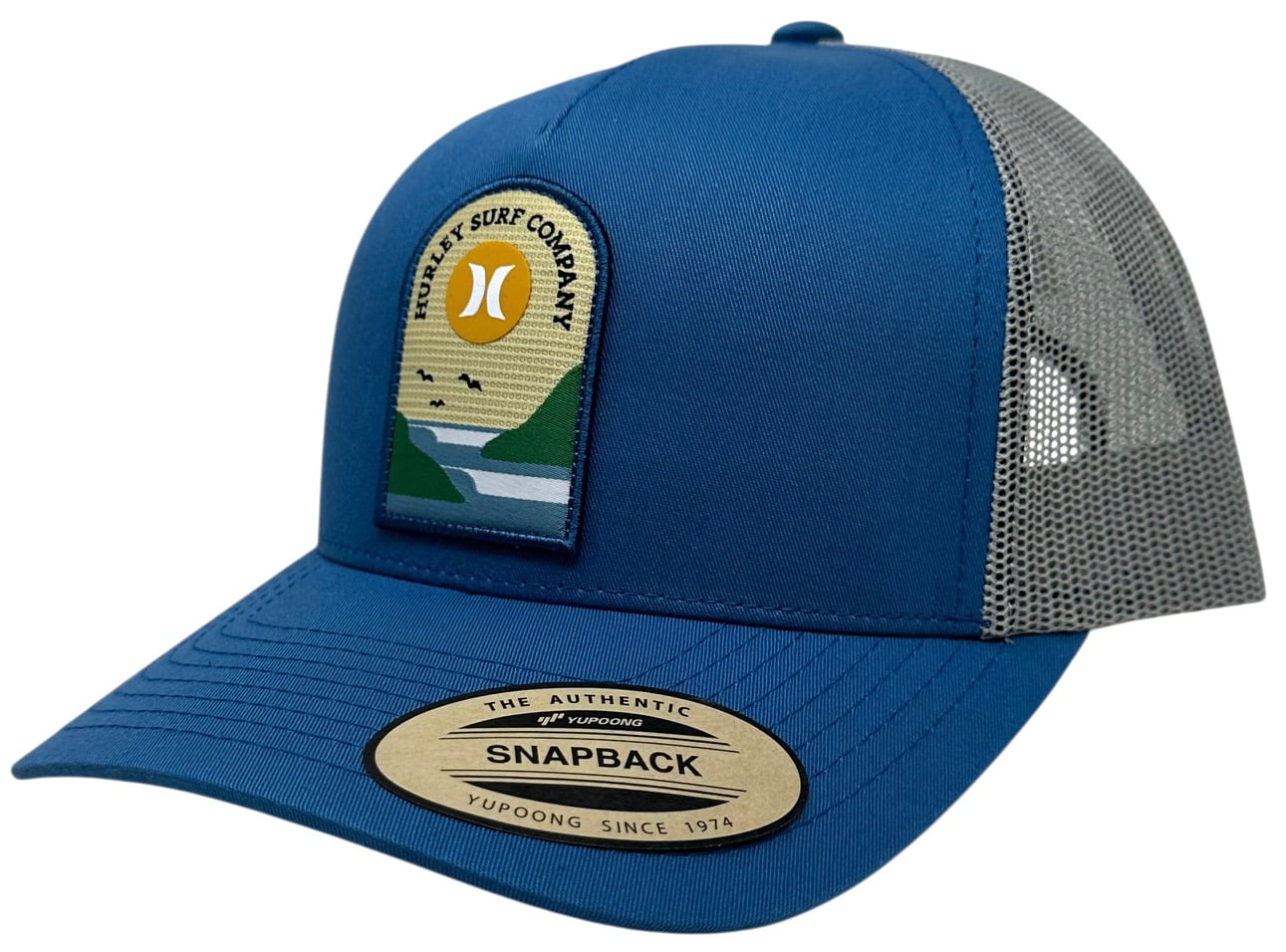 Hurley Men's Trucker Hat Shorebreak Mesh Snapback Cap (Royal/Grey) - Walmart.com