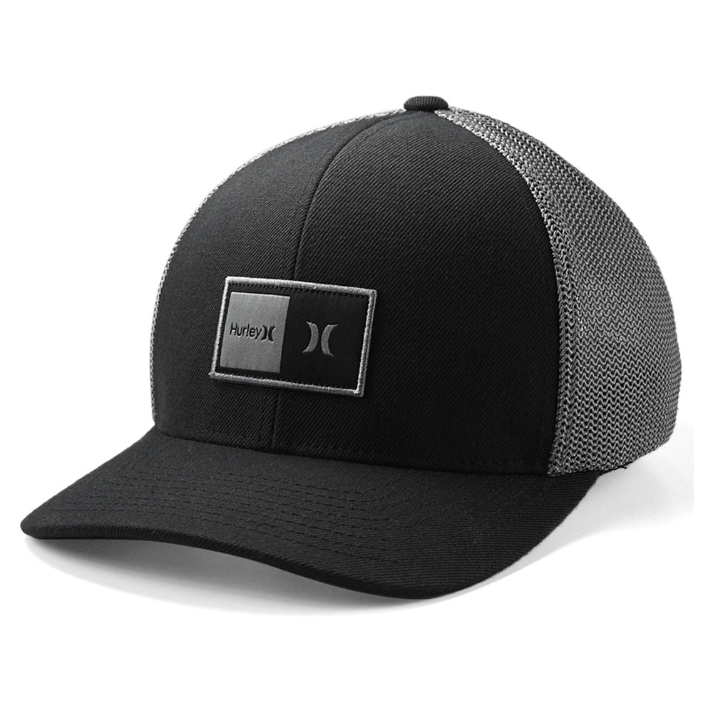 Hurley Men's Hat Natural Stretch Flex Fit Mesh Trucker Cap (Large/X ...