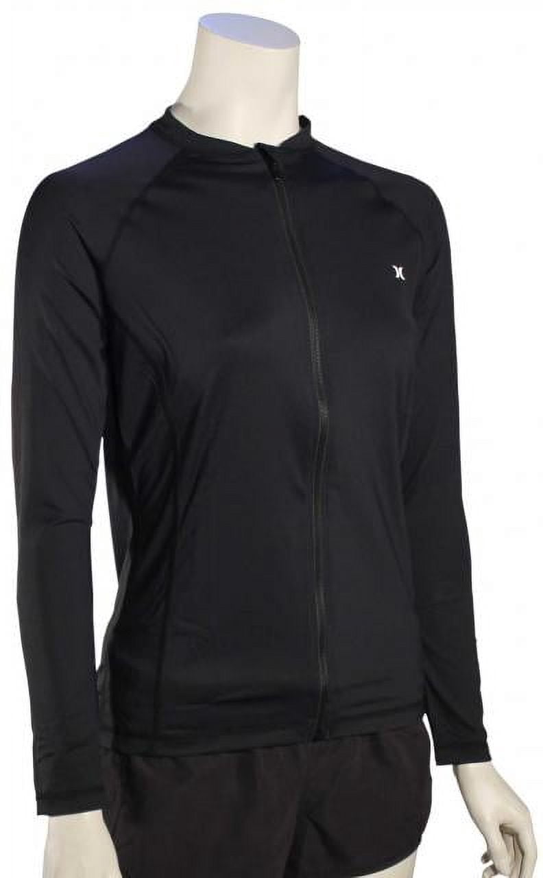 Hurley Women's Half Zip Swim Rash Guard Long Sleeve Top - Walmart.com