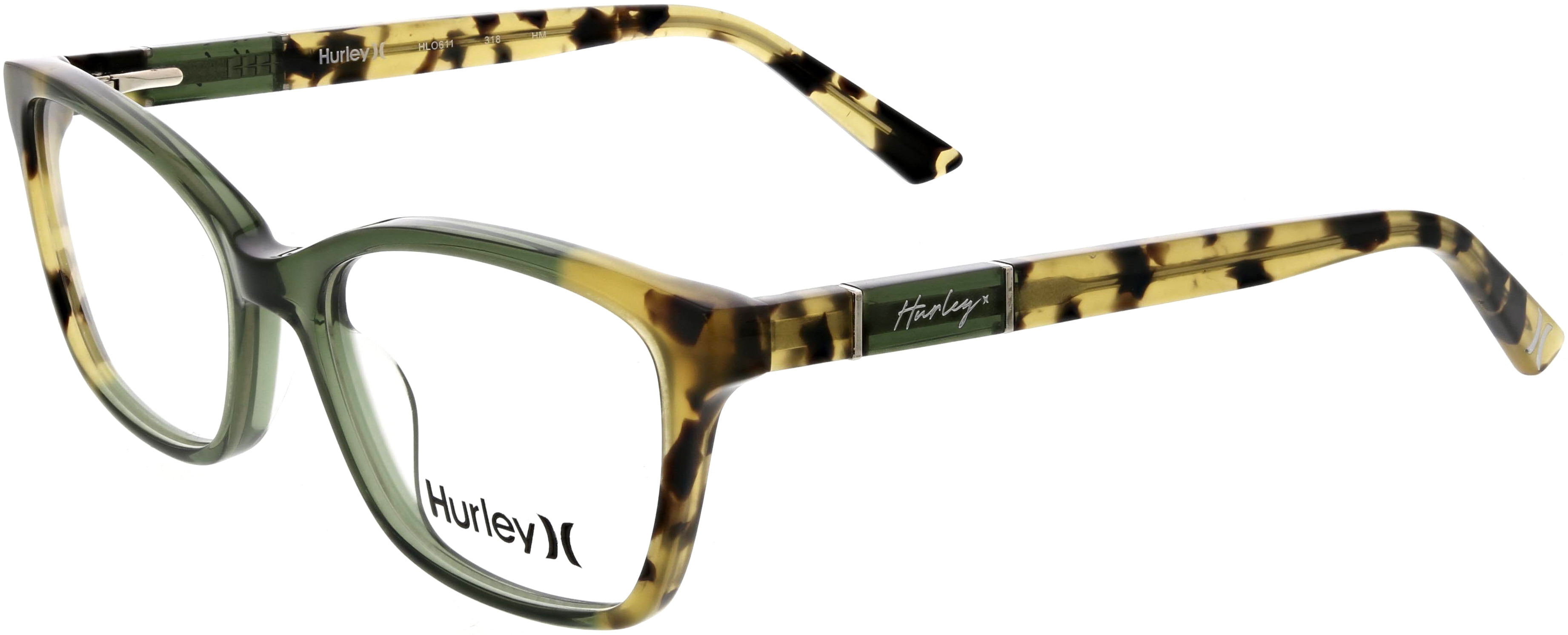 Hurley Womens Cortina Rx'able Eyeglasses with Case, Crystal Olive/Tokyo ...