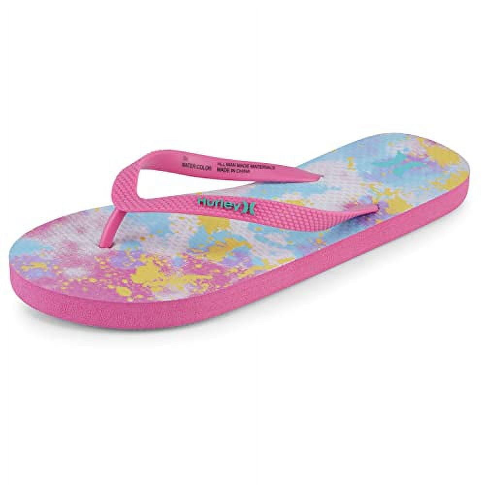 Hurley Womens Flip Flop Sandal Pink Multi Tie Dye 7 - Walmart.com