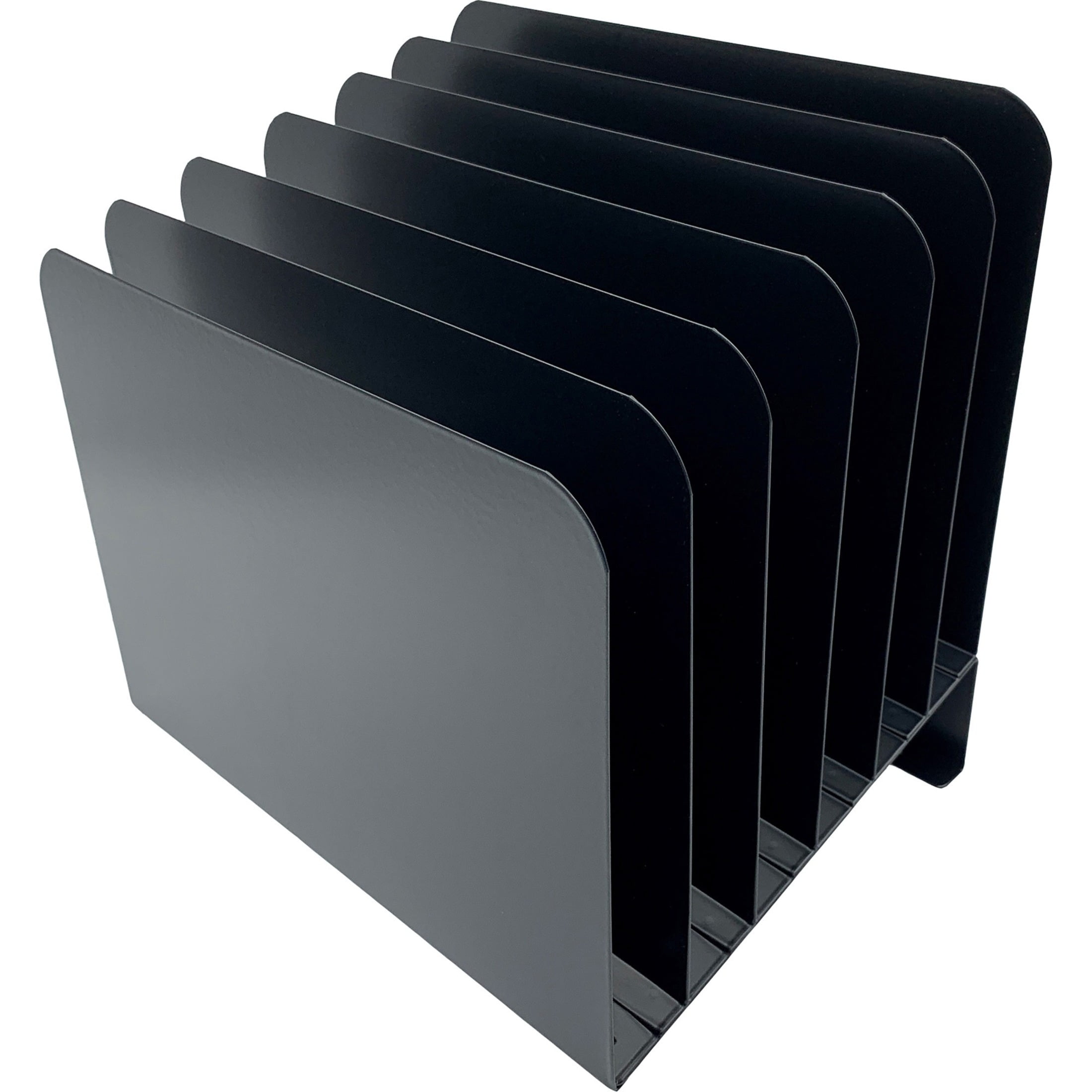 Huron Desktop File Organizer, Slant 8 Slot, Black Steel - Walmart.com