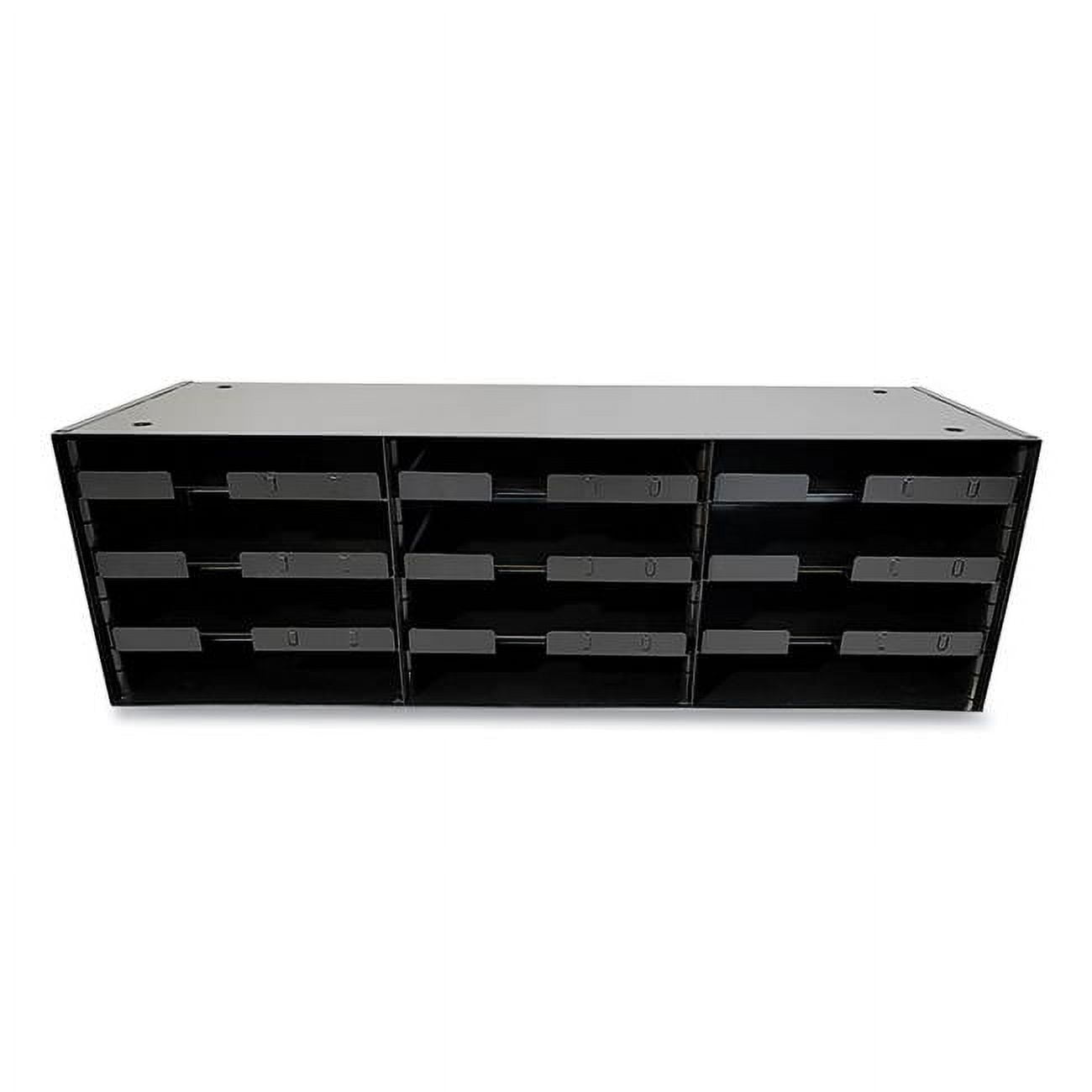 Huron Organizer Horizontal 12 Slot Sort Rack, Black Steel - Walmart.com