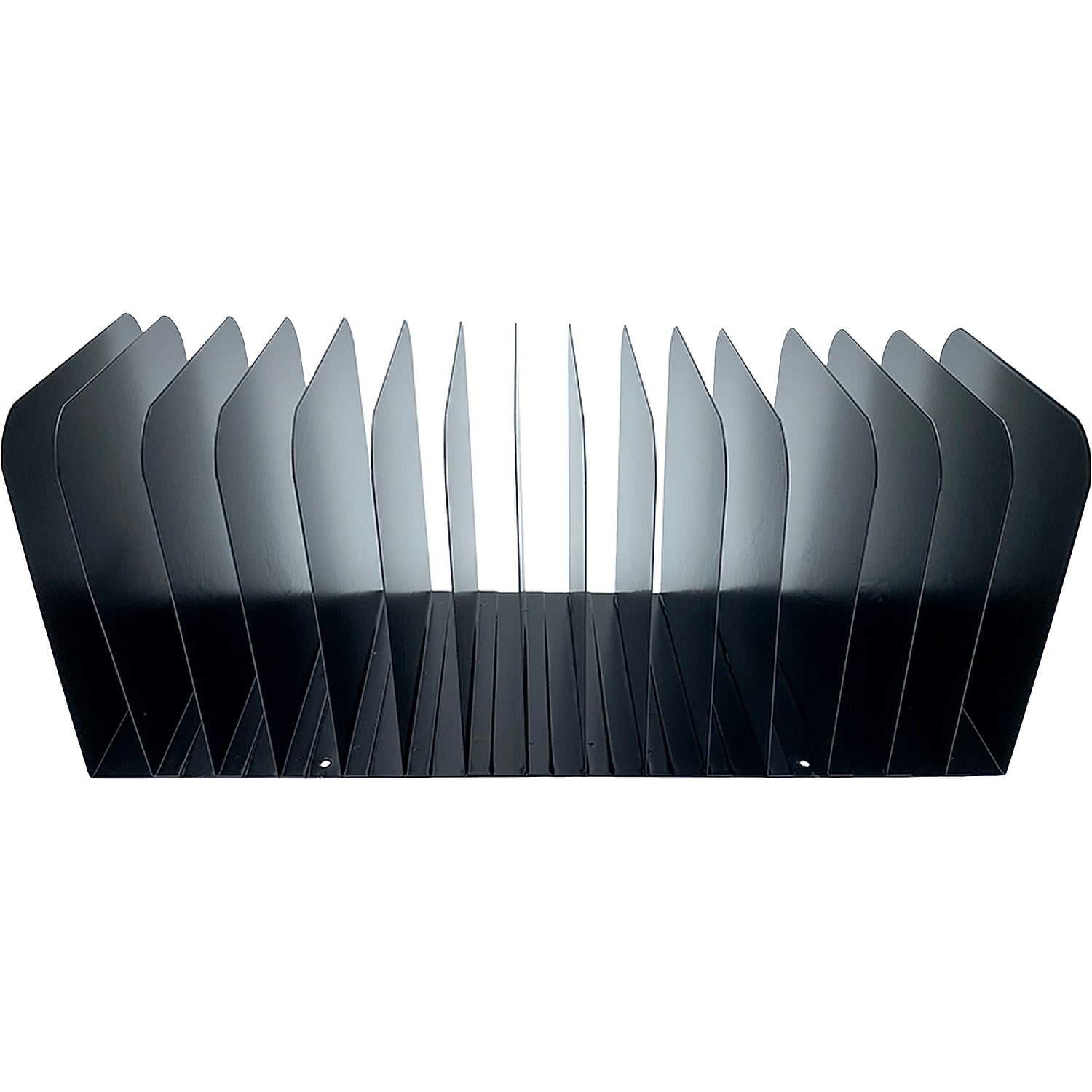 The Coin-Tainer Steel Vertical File Organizer 15 Sections Letter Black ...