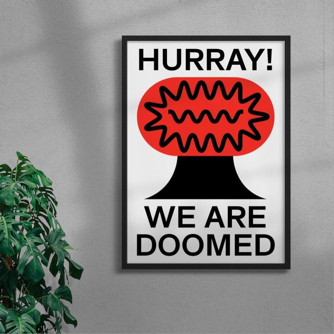 Hurray We Are Doomed Aesthetic Wall Art Print Minimalist Poster For ...